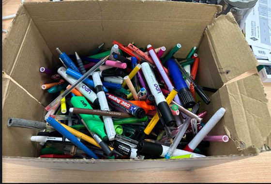 Students on a mission to recycle pens - Tuxford Academy