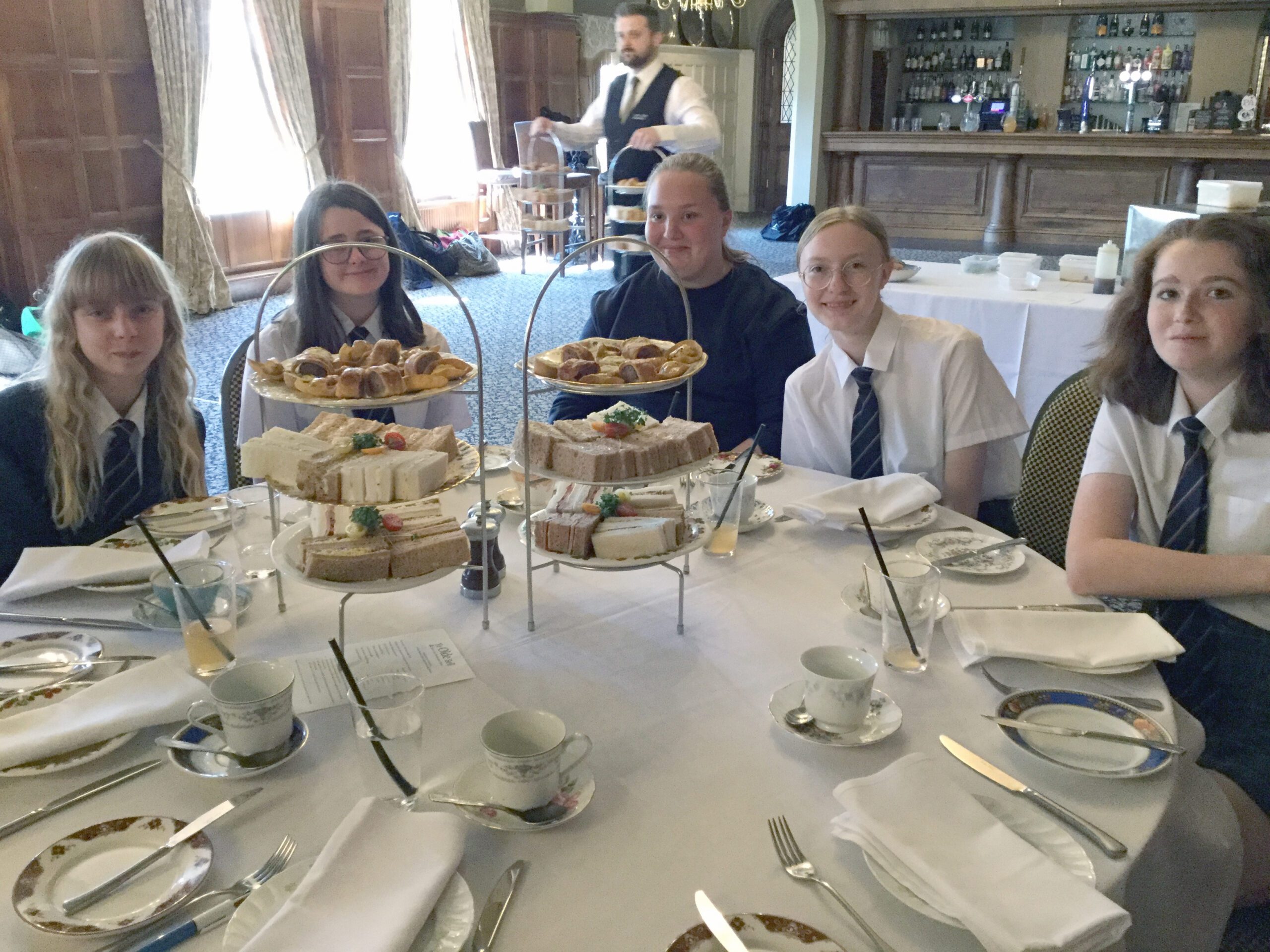 Students experience fine dining at Ye Olde Bell - Tuxford Academy