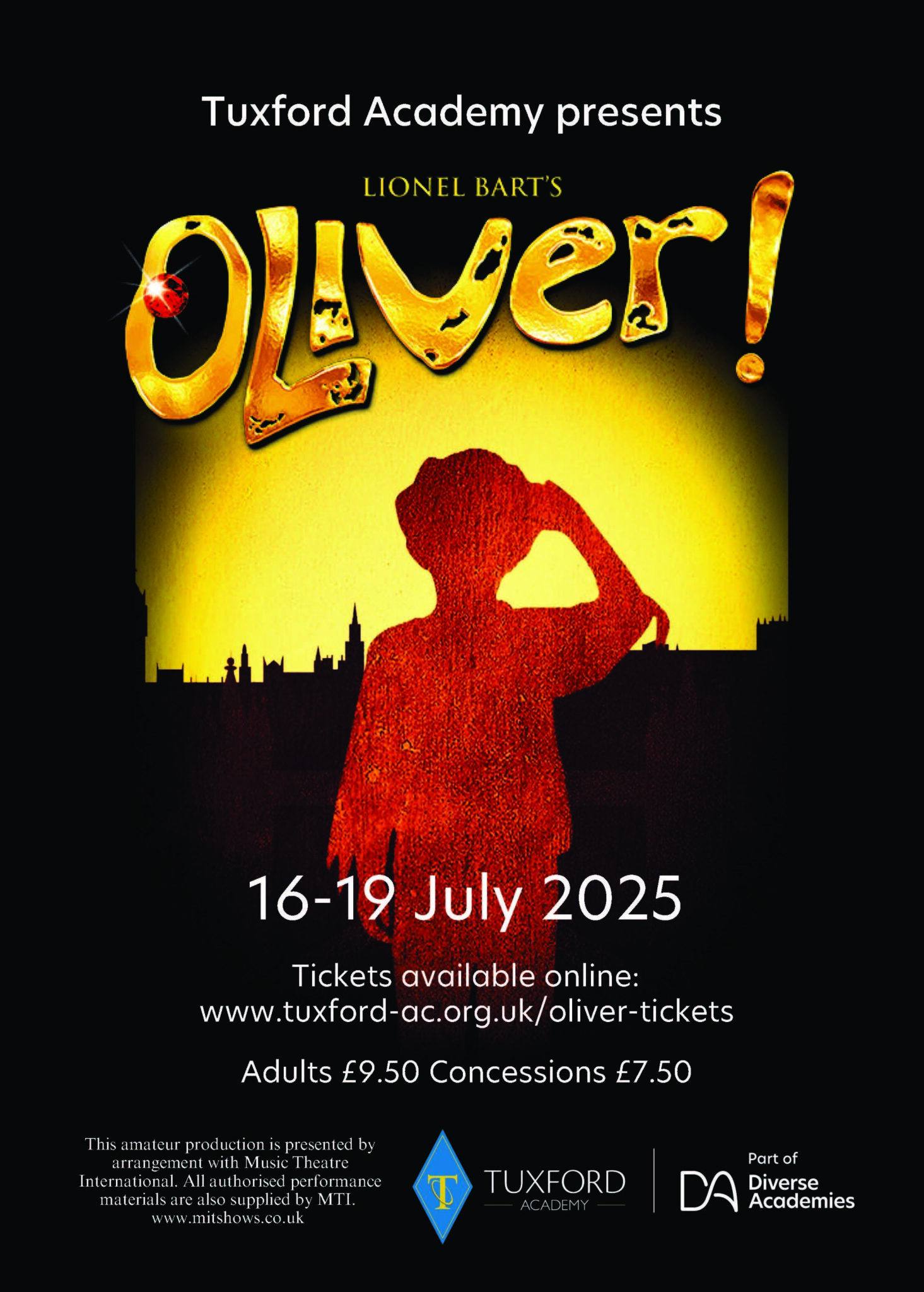 Oliver tickets - Tuxford Academy